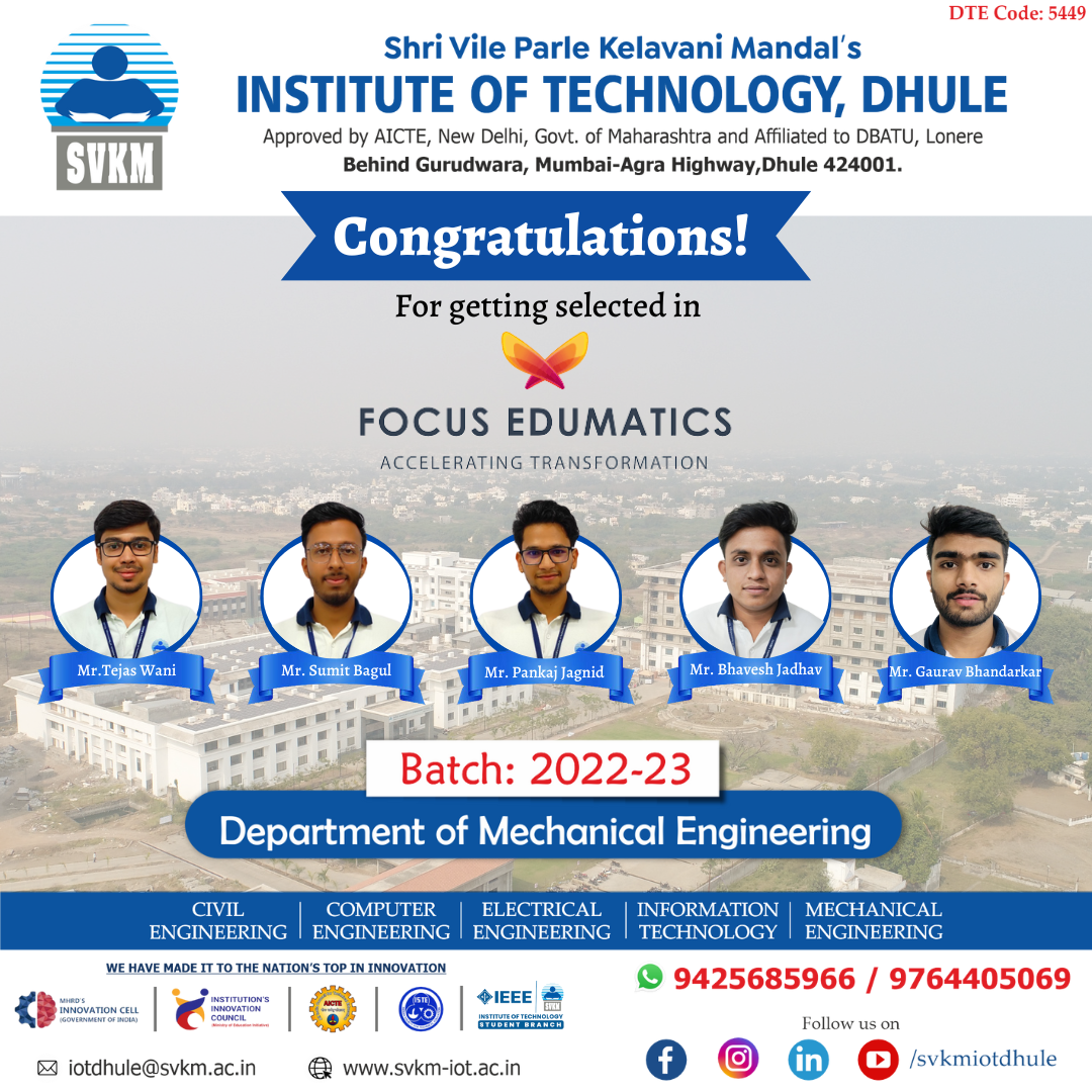 Student Achievements - SVKM's-IOT, Dhule